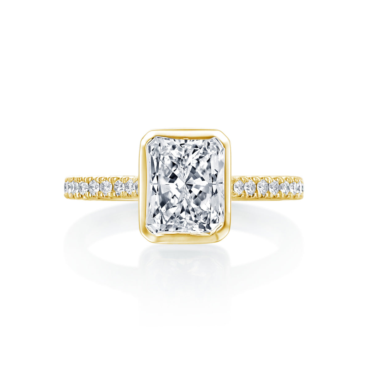River North Bezel Radiant Diamond Wedding Ring– CD Peacock