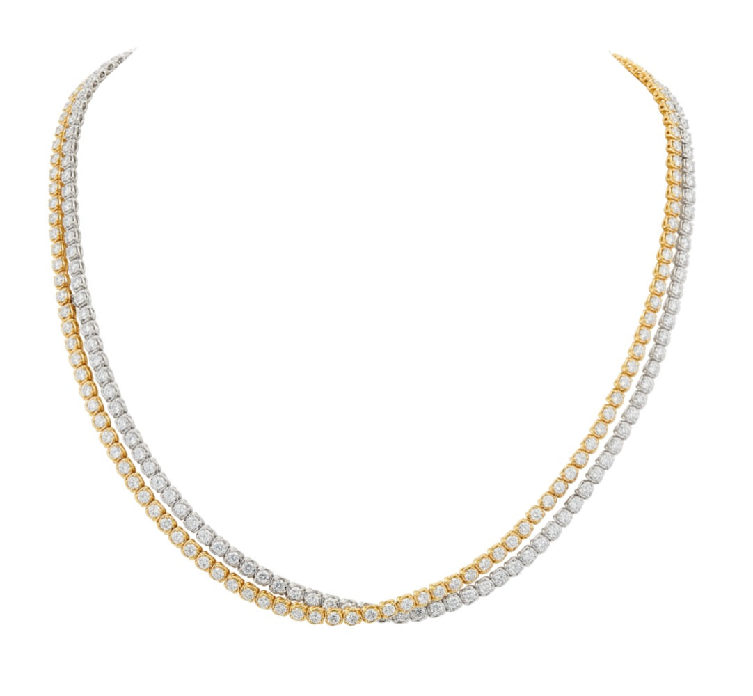 18K DIAMOND LINK NECKLACE– CD Peacock